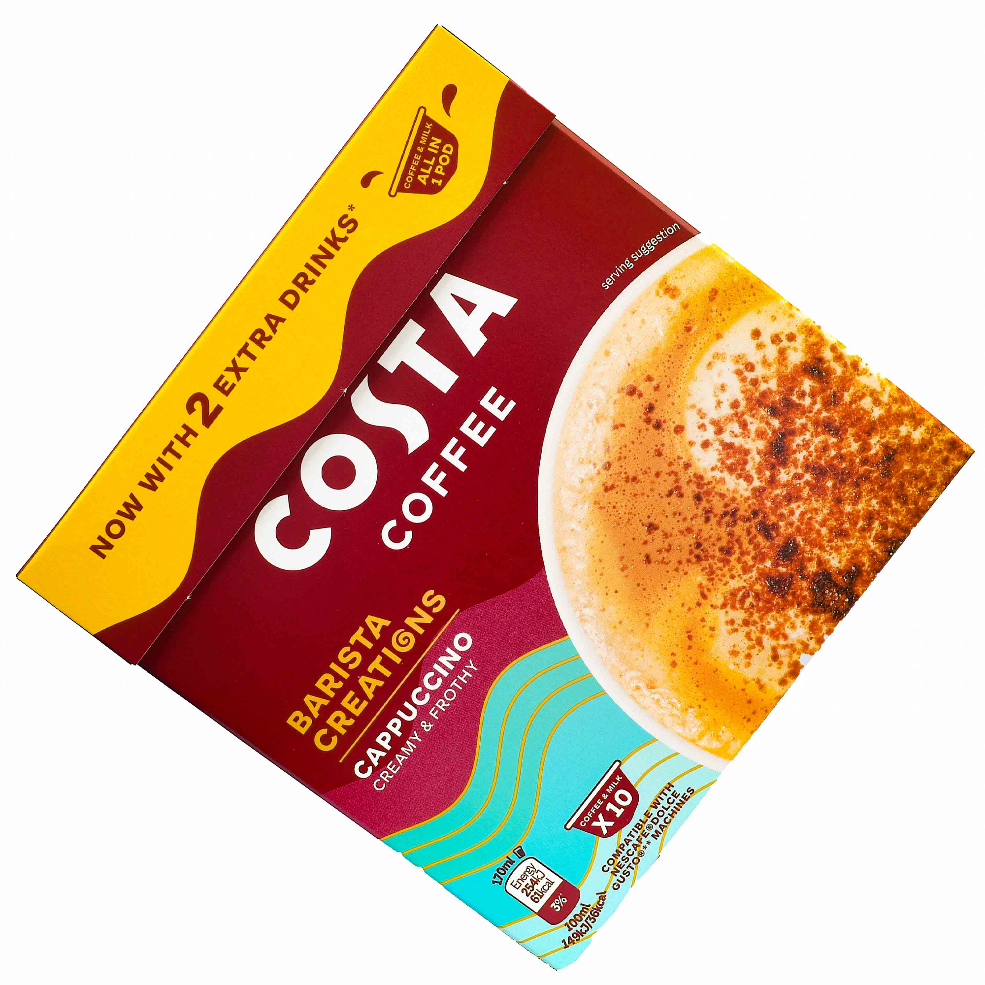 Cappuccino Costa Coffee Pods for Dolce Gusto Coffee Machine (1 x Pack ...