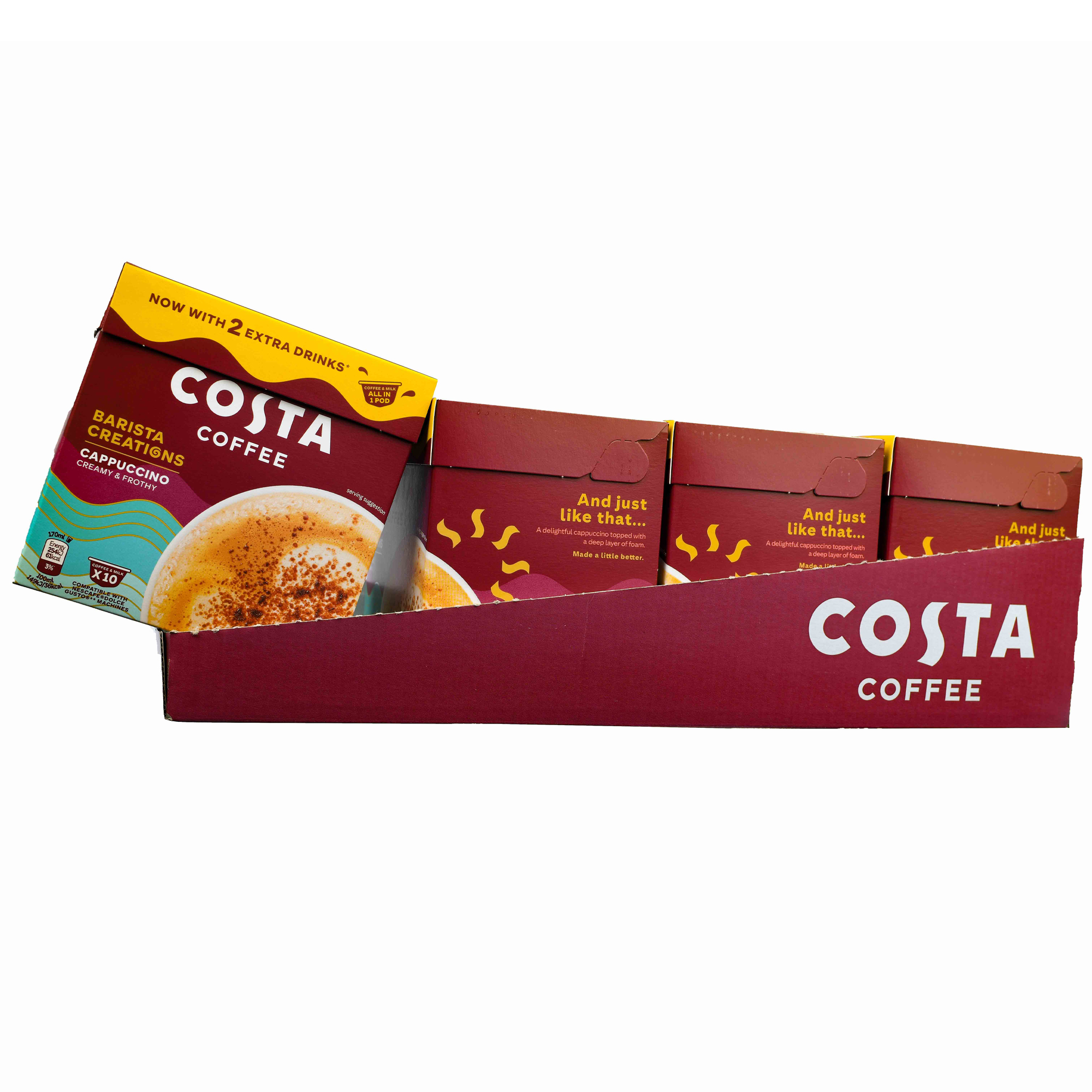 Cappuccino Costa Coffee Pods for Dolce Gusto Coffee Machine (4 x Pack ...