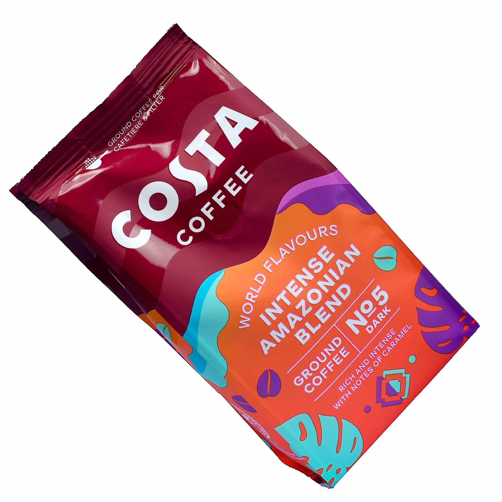 Costa Filter Coffee - Amazonian Blend Roast & Ground for Cafetiere ...