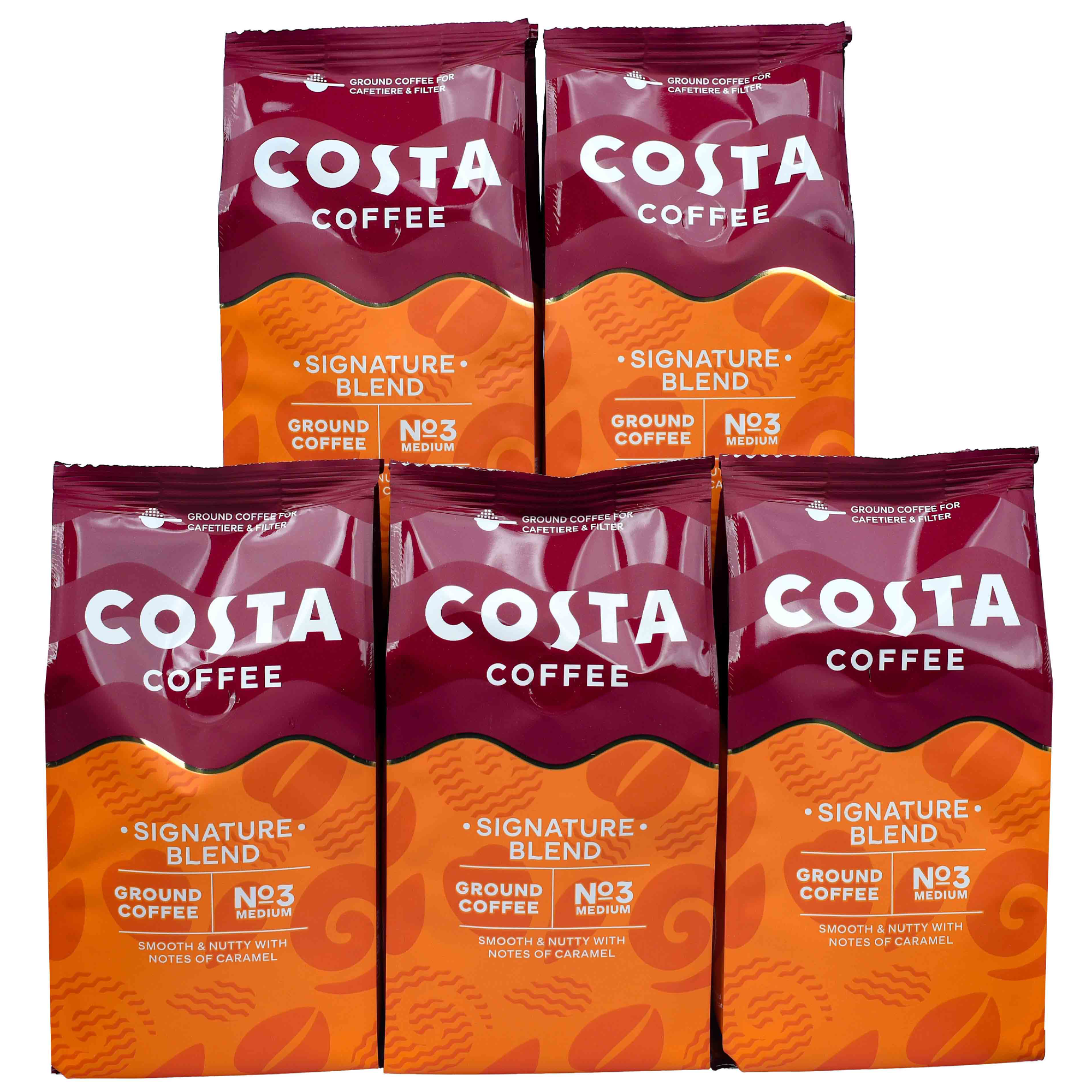 Costa Ground Coffee - Signature Blend Roast & Ground for Cafetiere ...