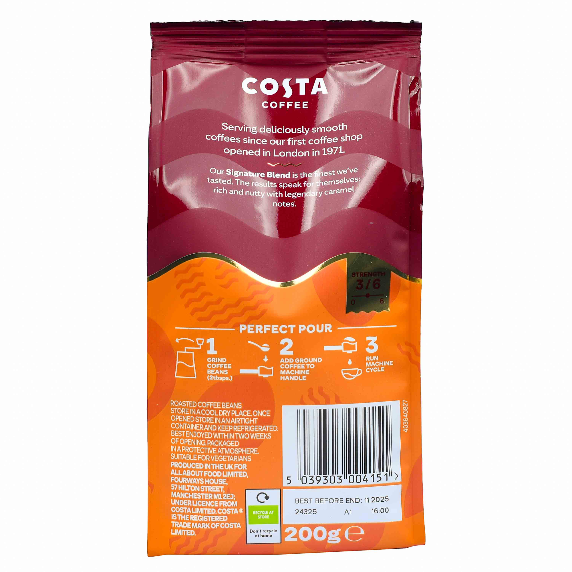 Costa Coffee Beans Signature Blend 5 X 200g - Coffee Emporium
