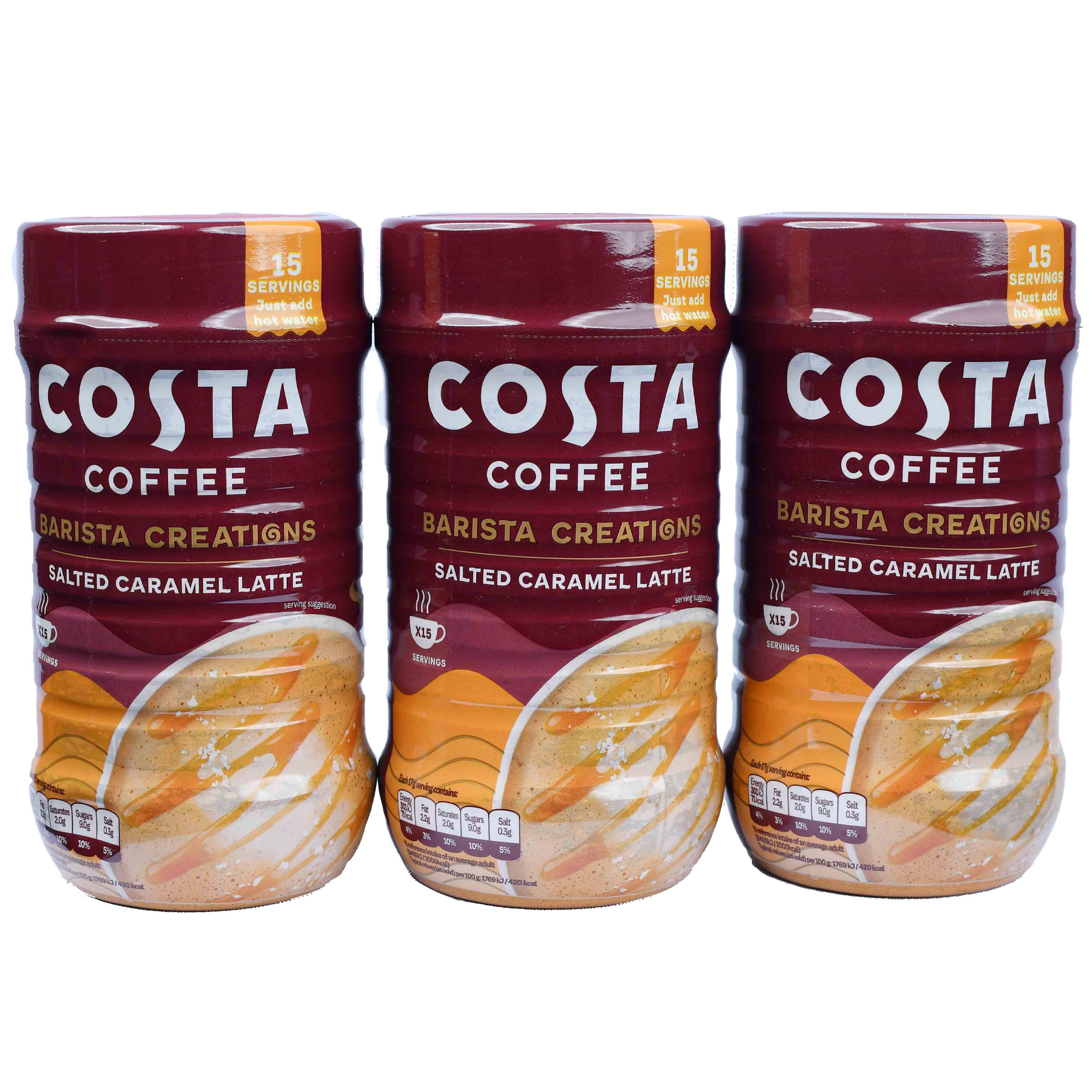 Instant Costa Coffee Barista Creations - Salted Caramel Coffee, 3 x ...