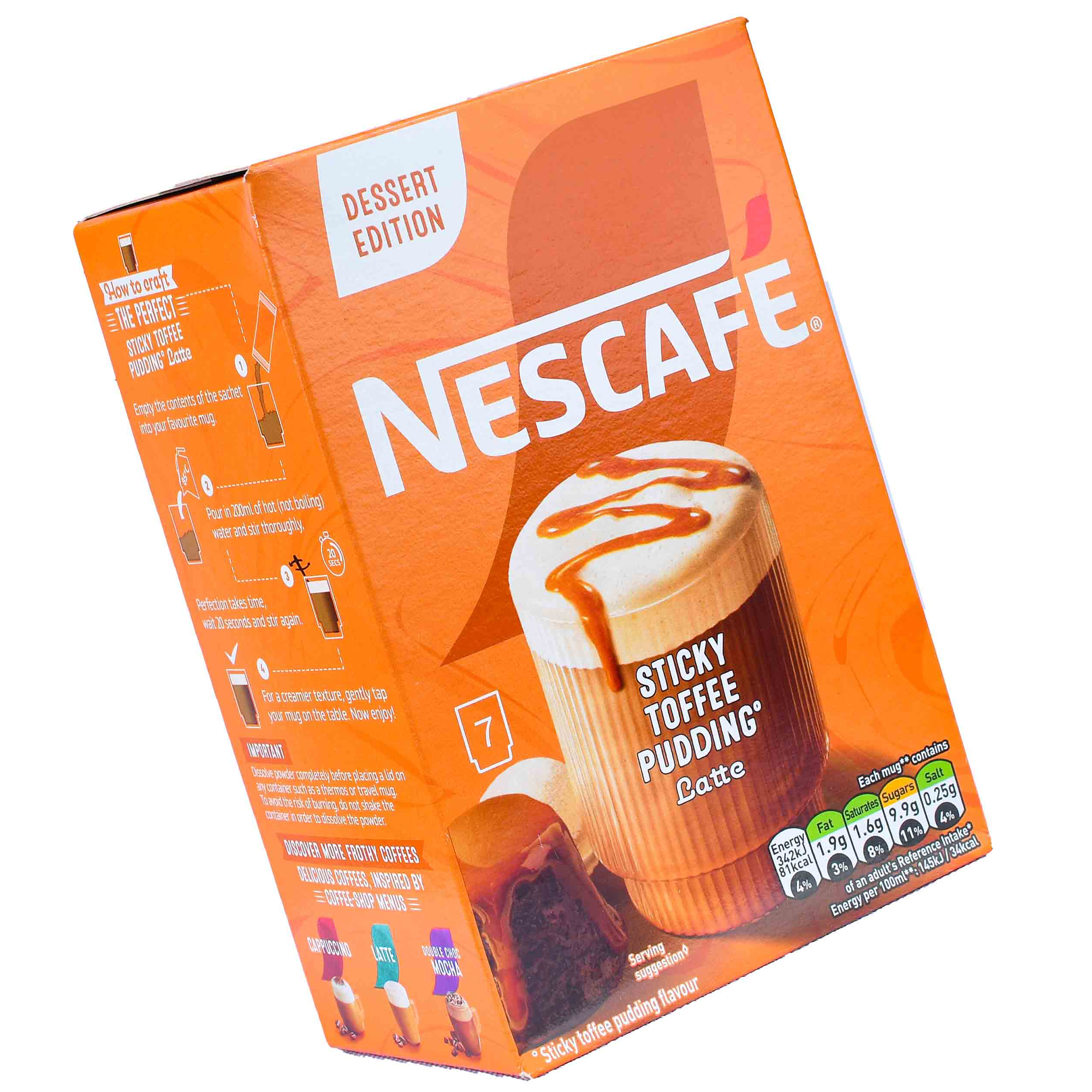 Nescafe Sticky Toffee Pudding Latte - 7 Sachets - Coffee Emporium
