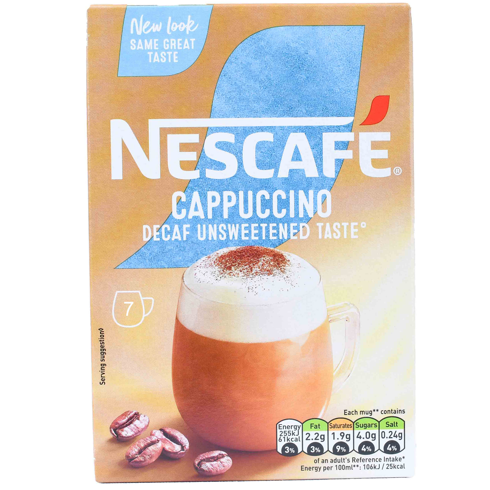 Nescafe Cappuccino unsweetened Decaf - 7 Sachets - Coffee Emporium