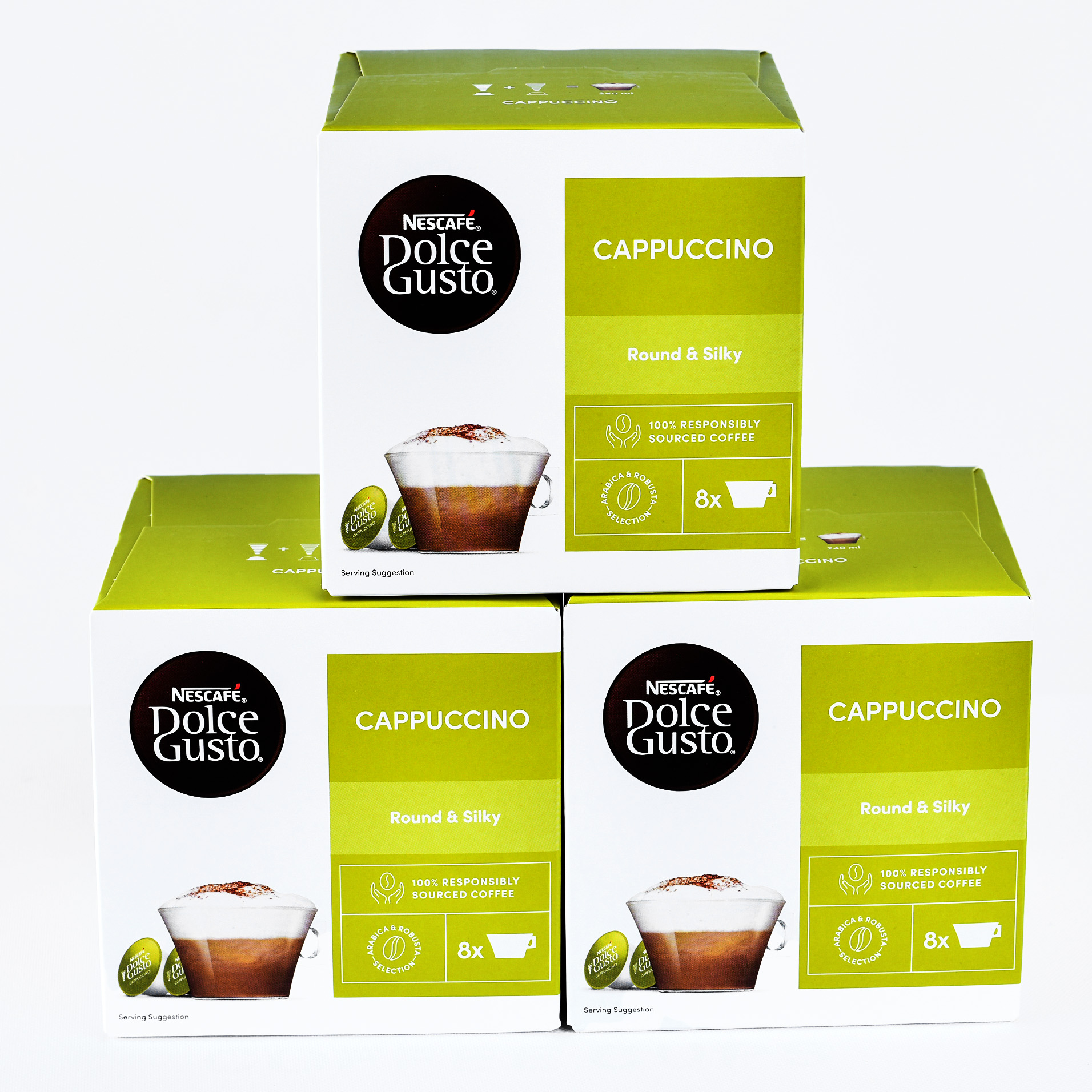 Nescafe Cappuccino Dolce Gusto Pods - 3 x 16 Coffee Capsules - Coffee ...