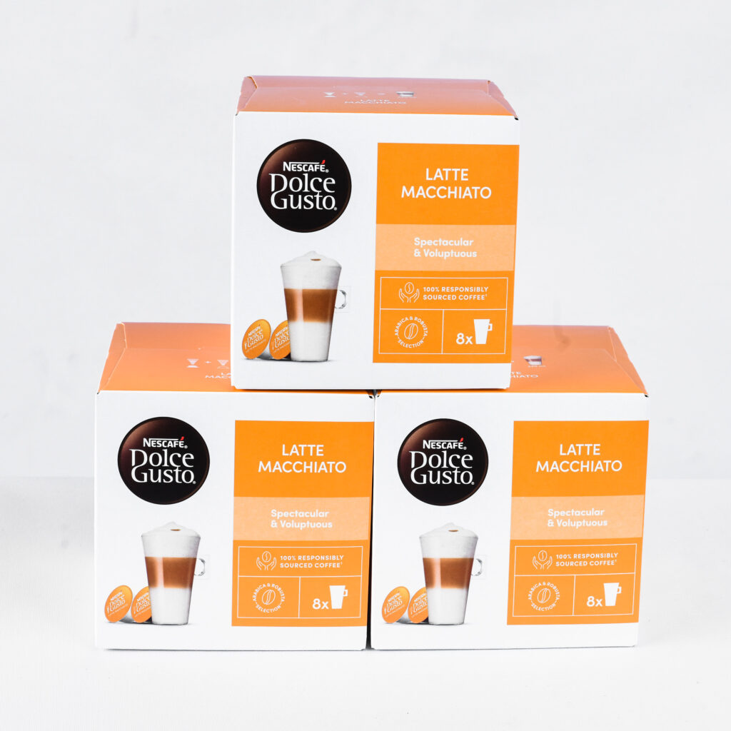 Dolce Gusto Nescafe Pods Latte Macchiato Coffee - 3 x 16 Capsules ...