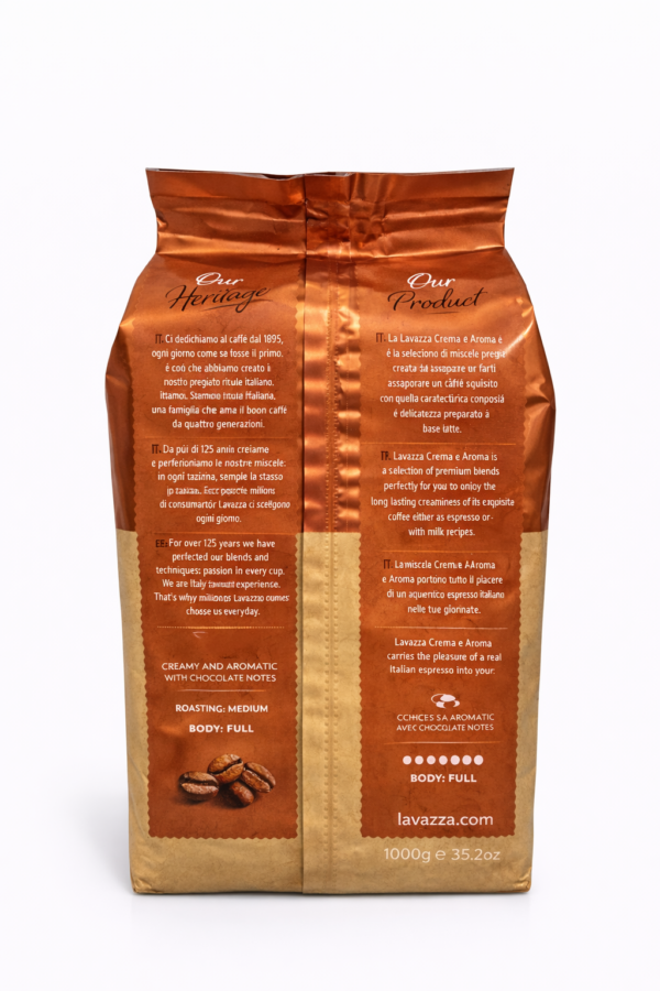 Lavazza Coffee Beans Crema Aroma 1kg - Coffee Emporium